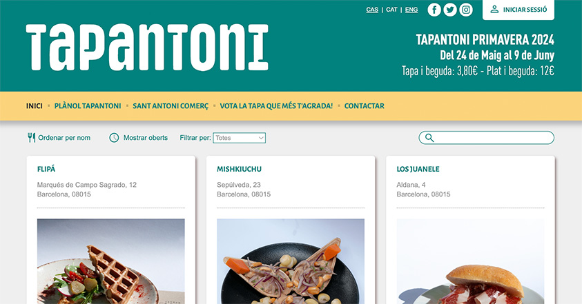 Tapantoni, Ruta de tapas en Barcelona